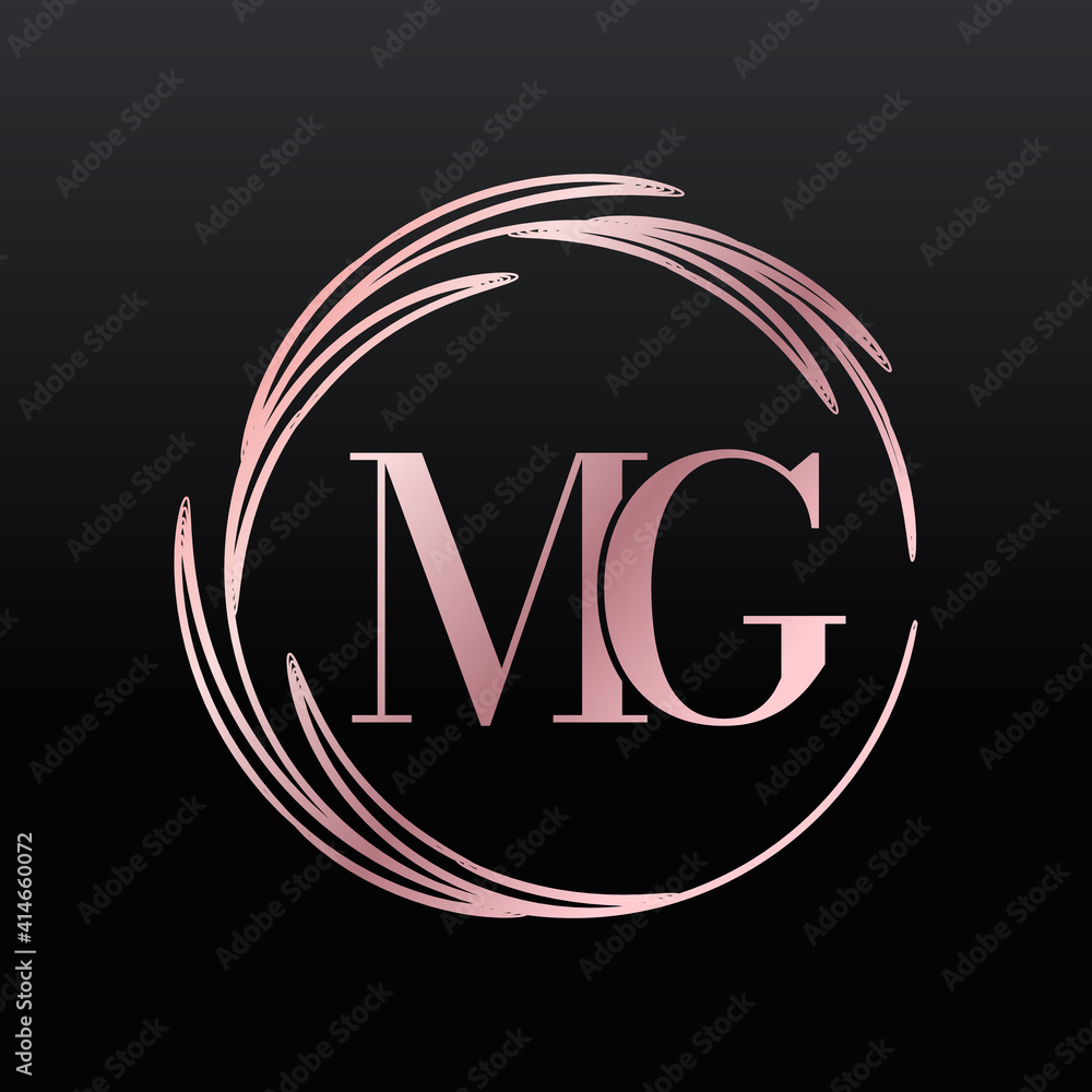 Simple Elegant Initial Letter Type MG Logo Sign Symbol Icon, Logo ...