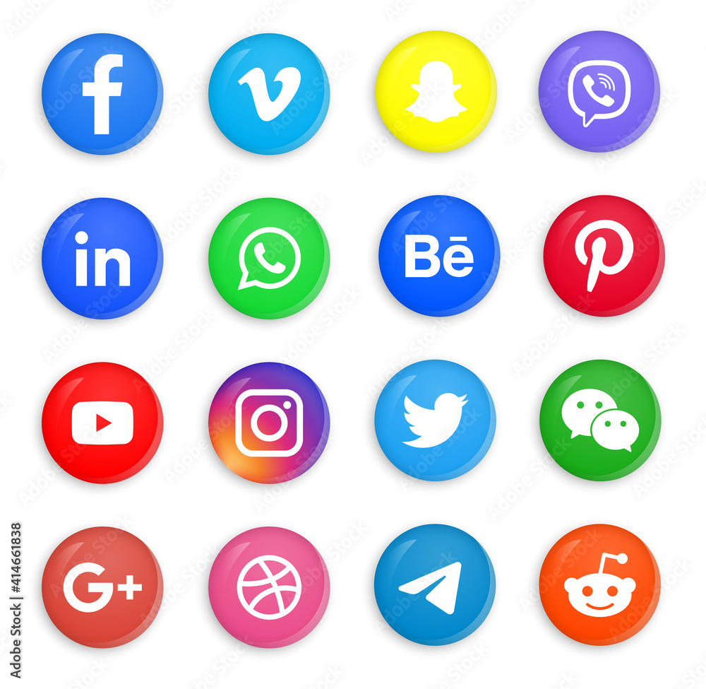 We Chat Icons Buttons