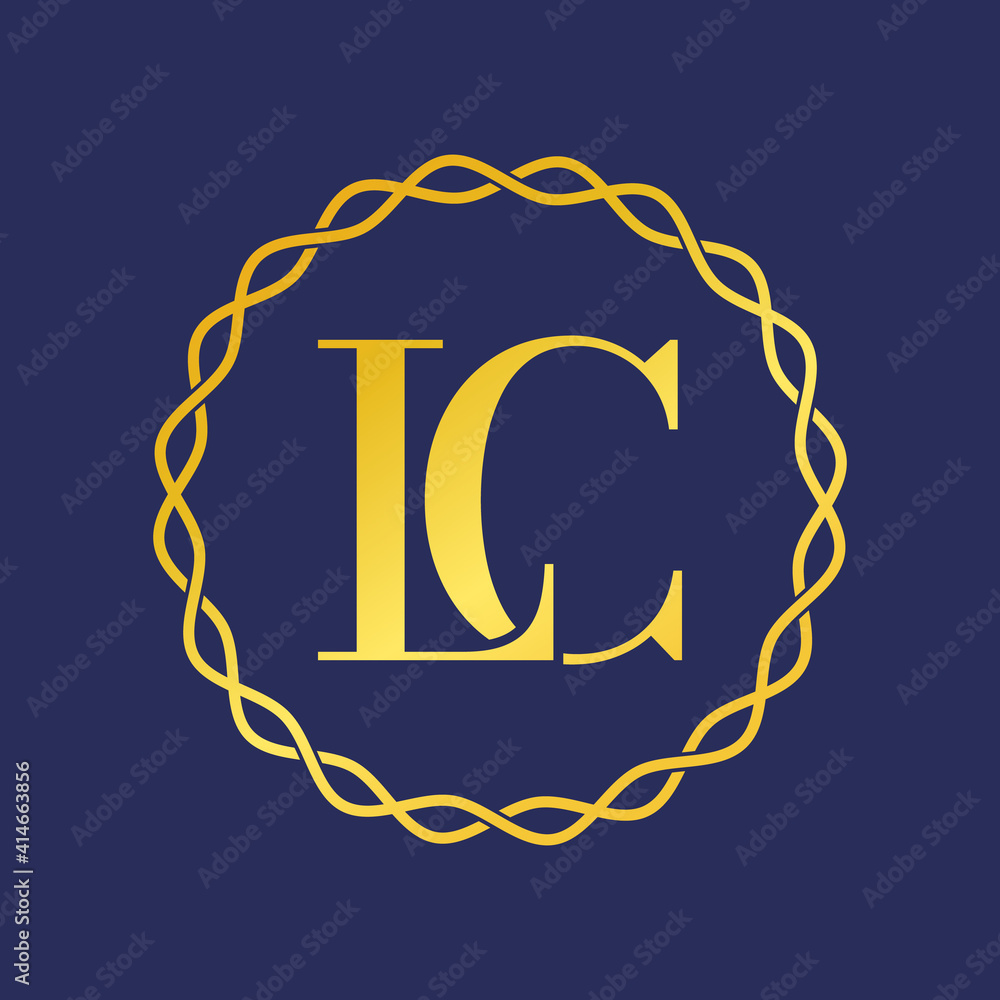 Simple Elegant Initial Letter Type LC Logo Sign Symbol Icon, Logo ...