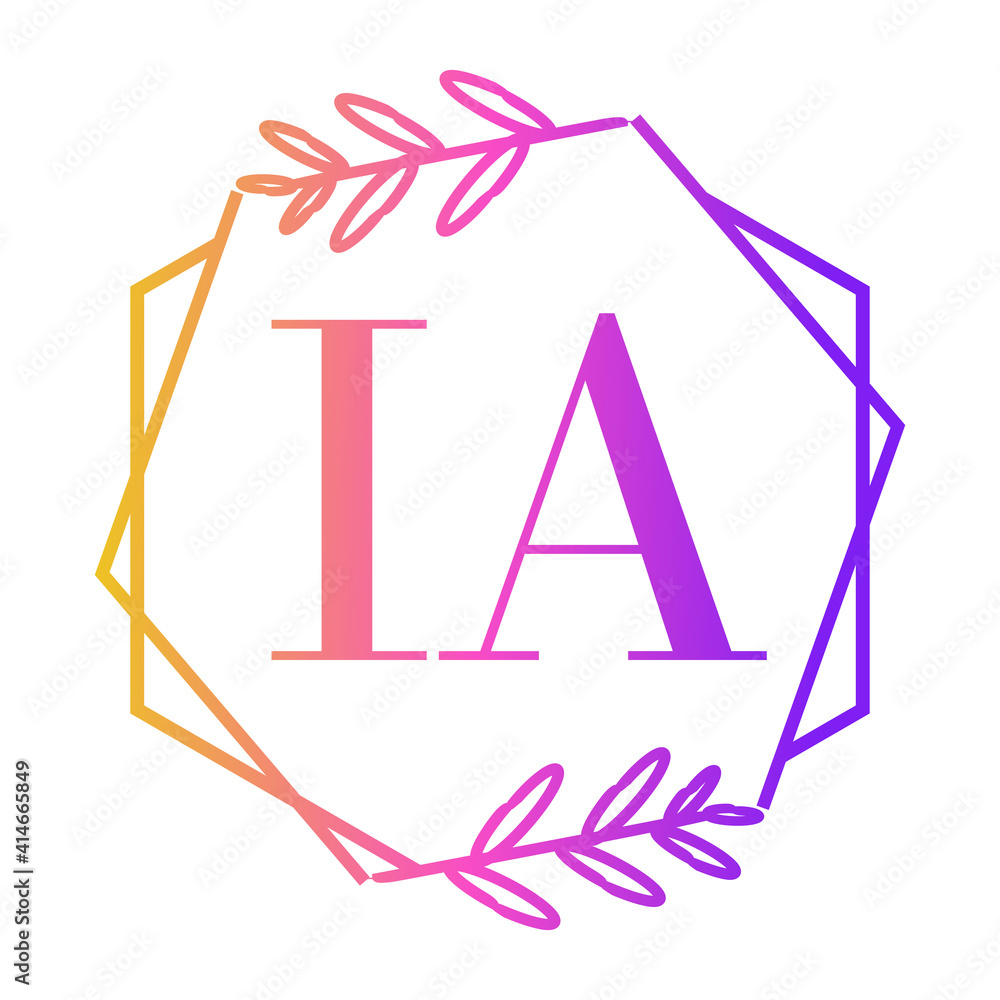 Simple Elegant Initial Letter Type IA Logo Sign Symbol Icon, Logo ...