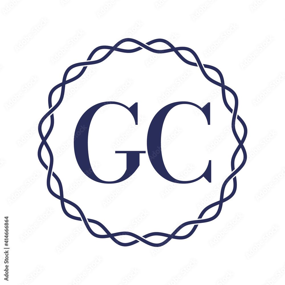 Simple Elegant Initial Letter Type GC Logo Sign Symbol Icon, Logo ...
