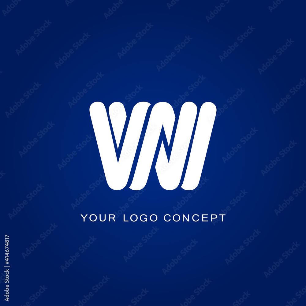 Double "W" logo. The design consists of only one continuous line that ...