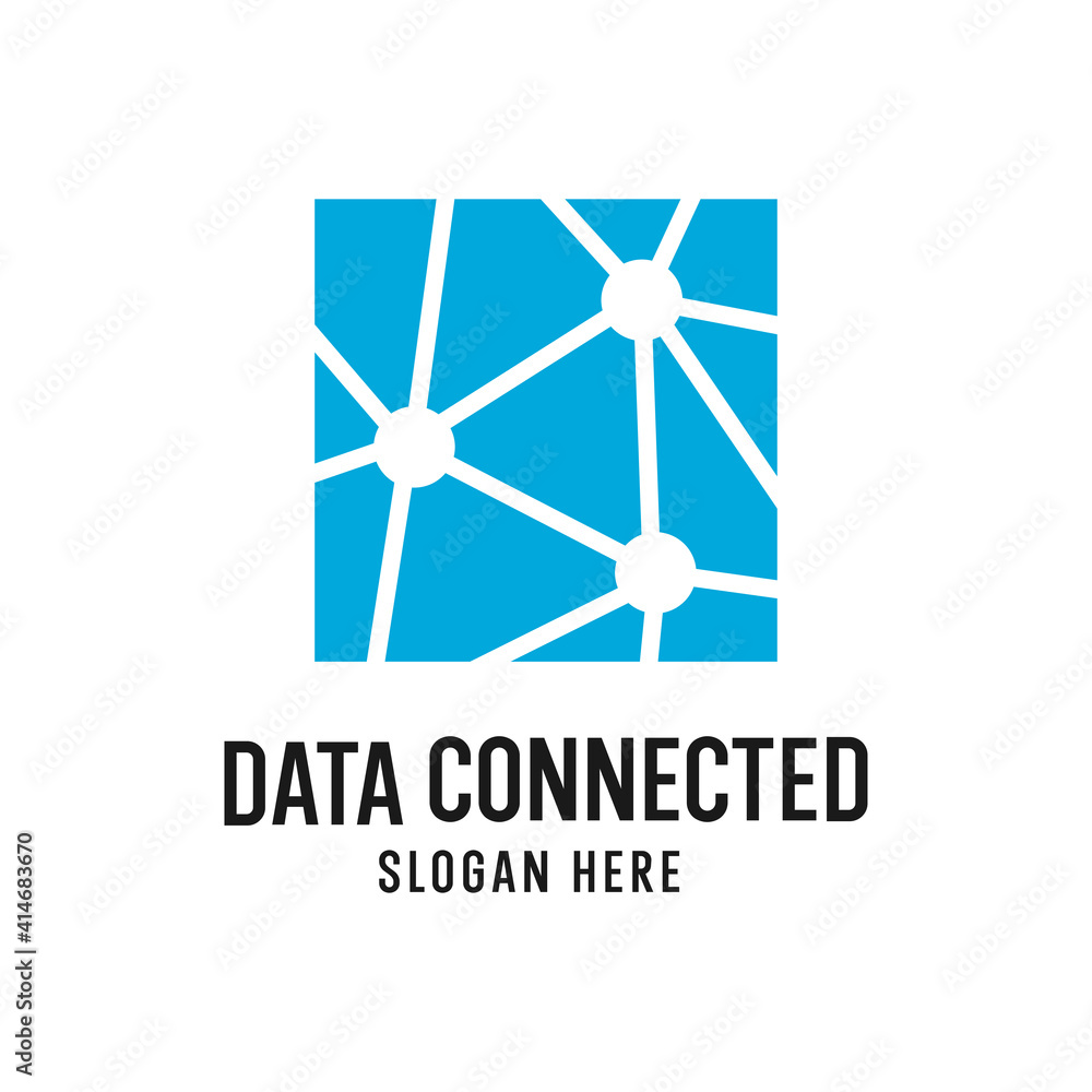 data digital connected company logo design vector Stock Vector | Adobe ...