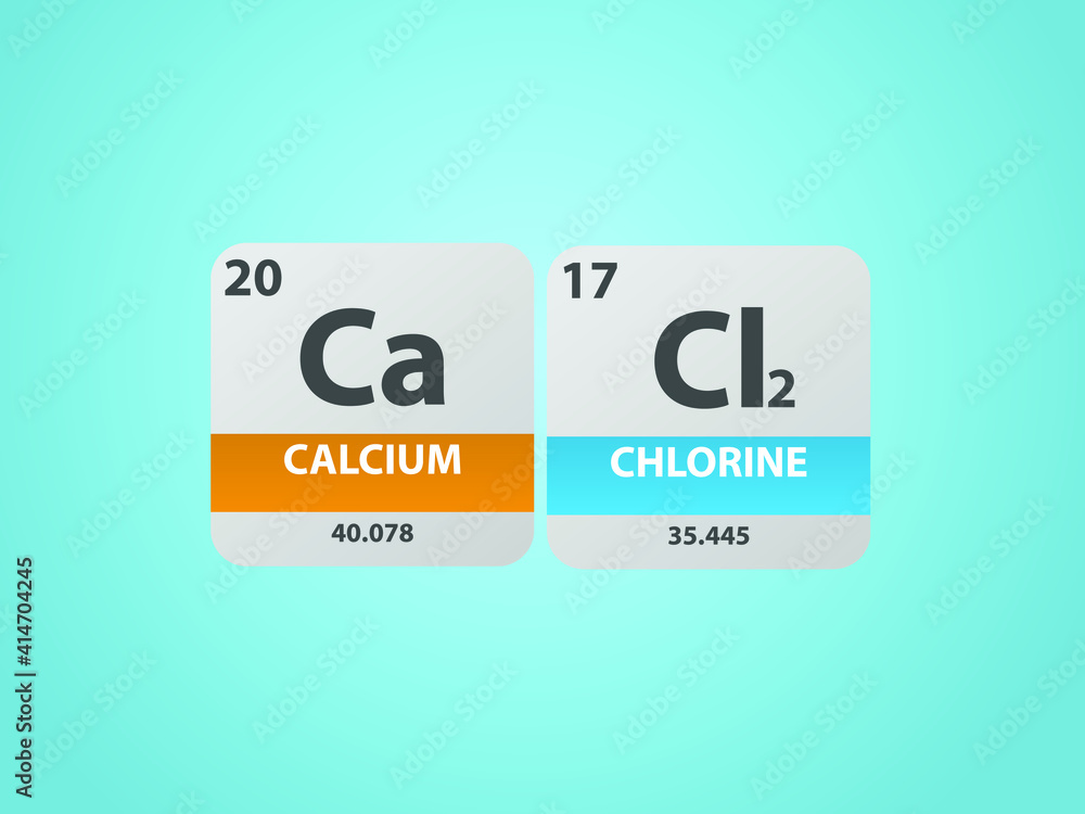 Stockvector Calcium chloride cacl2 molecule. Simple molecular formula ...