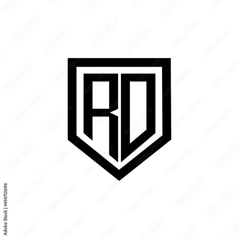 RD letter logo design with white background in illustrator, vector logo ...