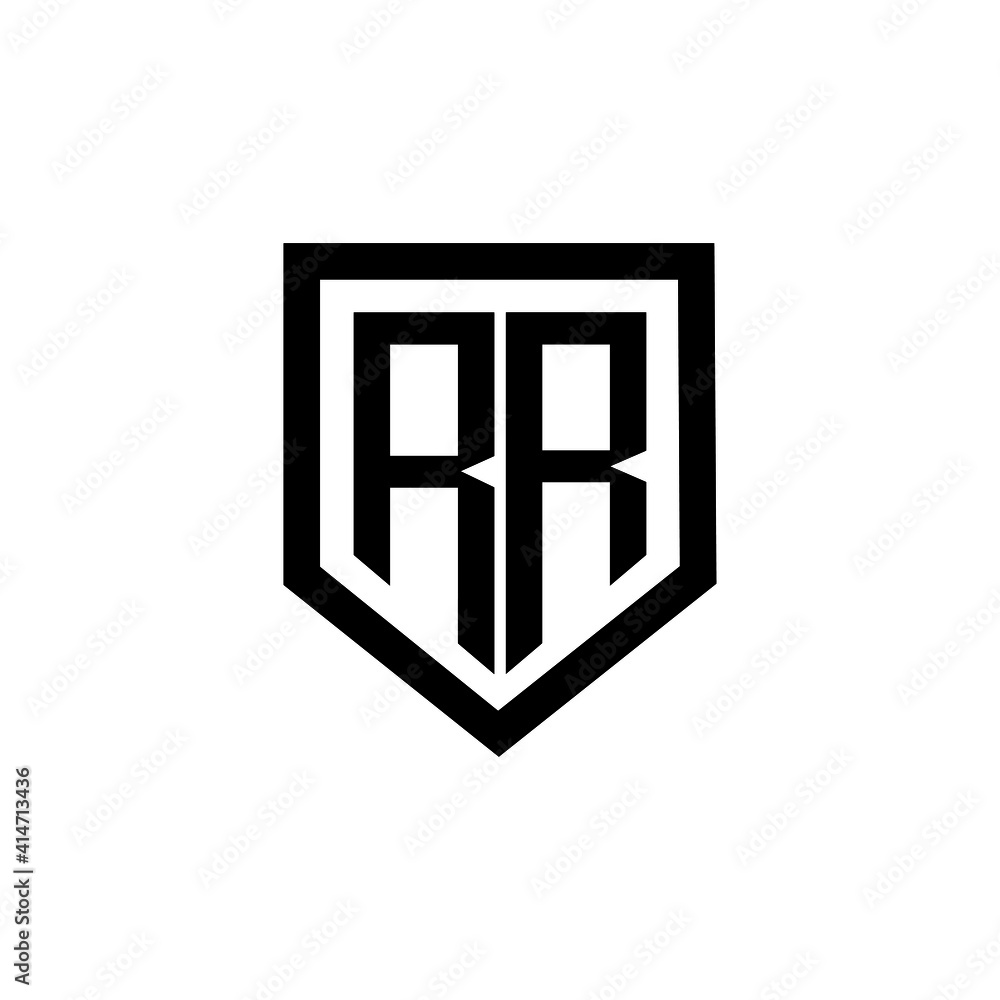 RR letter logo design with white background in illustrator, vector logo ...