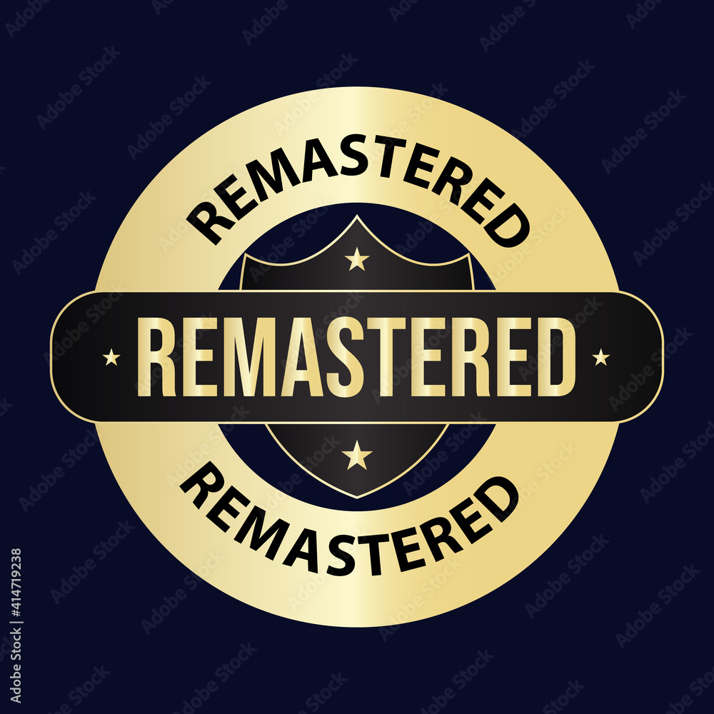 digital remastering concept. remastering vector icon. black and golden ...