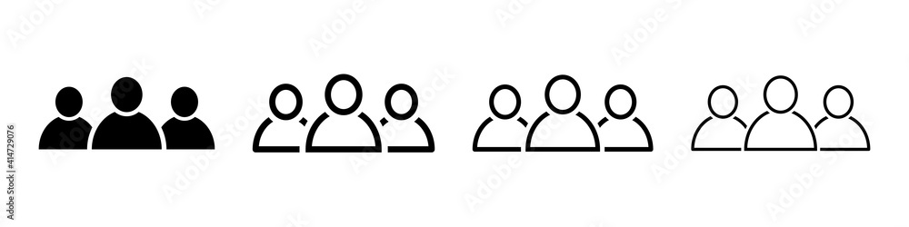 People black icons. People icon, work group, team. Vector illustration ...