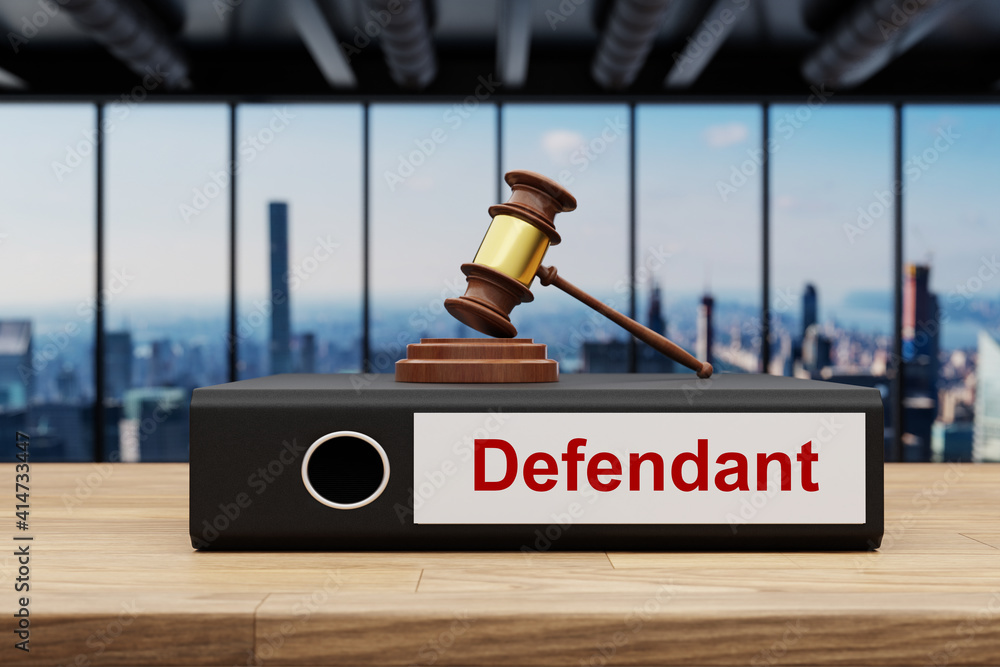 judge gavel standing on black office binder file folder on wooden desk ...