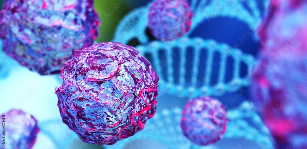 stem cell, endocrine system of the body, medical abstraction, 3d ...