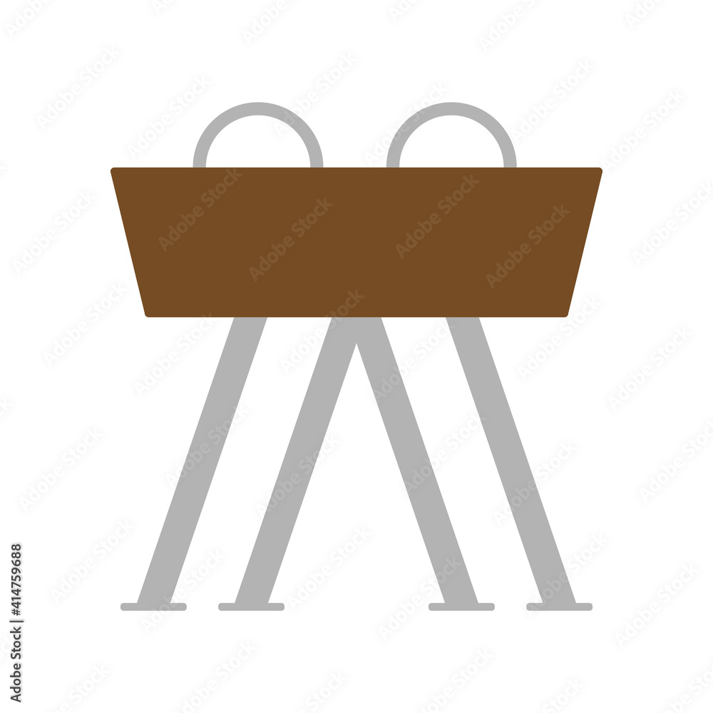Sport gymnastic pommel horse person vector illustration icon ...