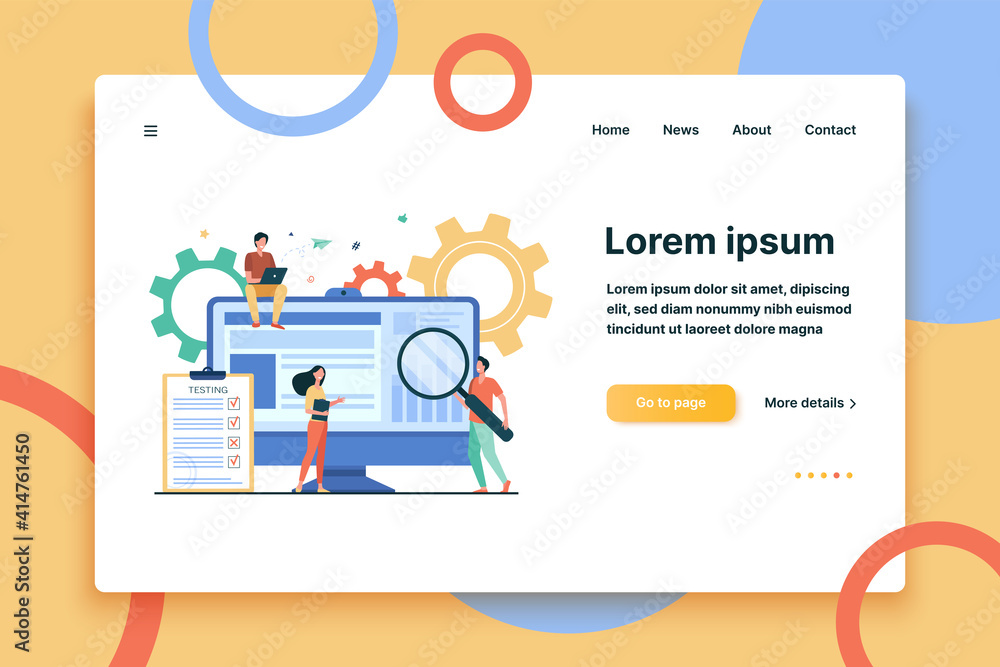 Tiny people testing quality assurance in software isolated flat vector ...