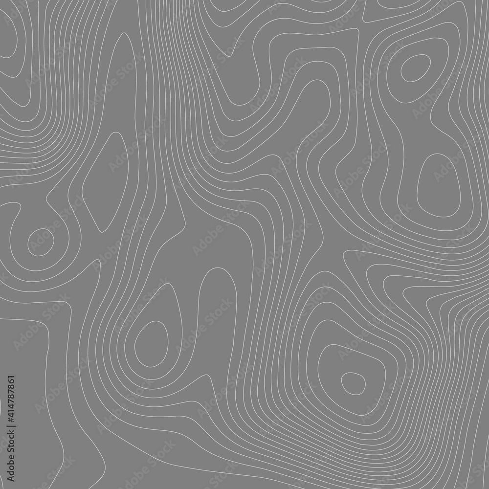 Abstract paper cut shapes. Topographic map on white background. Topo ...