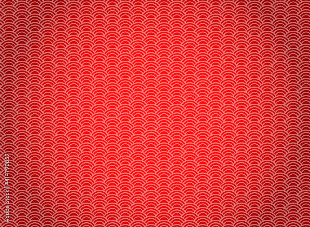 red pattern in Japanese or Chainese background. Vector illustration ...