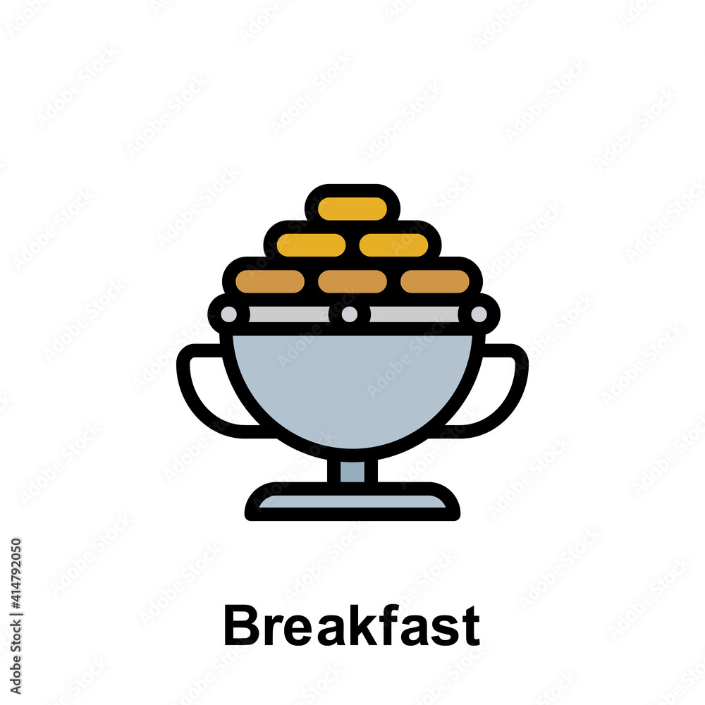 Ramadan breakfast outline icon. Element of Ramadan day illustration ...