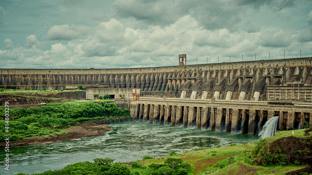 hydroelectric power is produced with moving water, power plant Stock ...