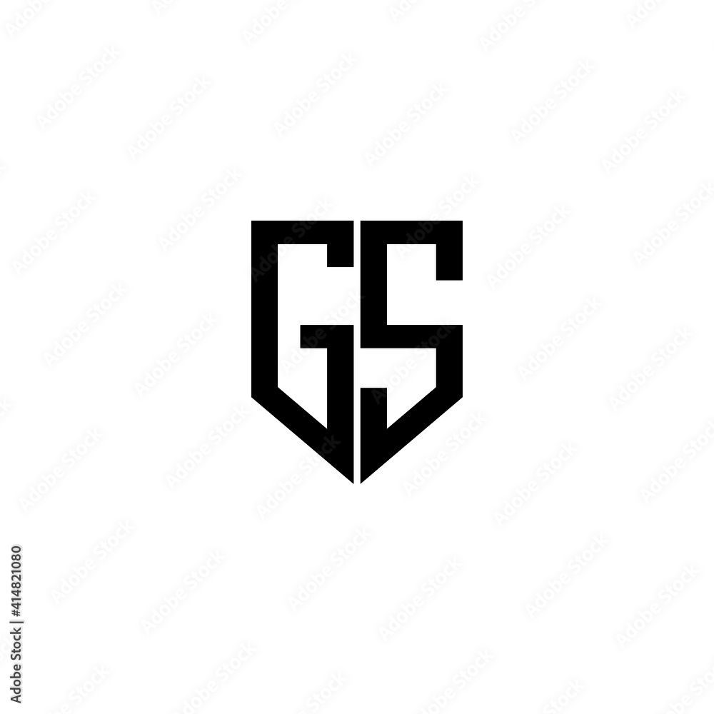 GS letter logo design with white background in illustrator, vector logo ...
