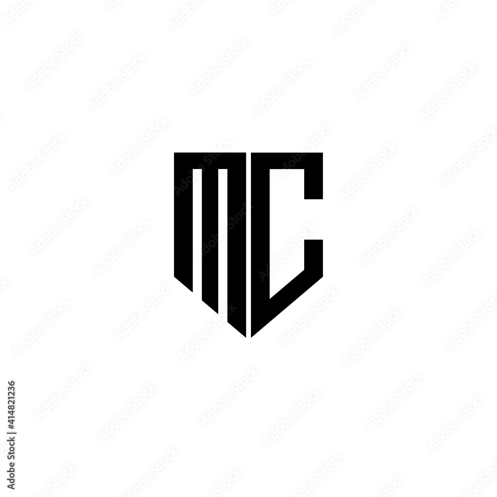 MC letter logo design with white background in illustrator, vector logo ...
