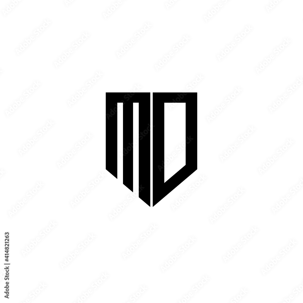 MD letter logo design with white background in illustrator, vector logo ...