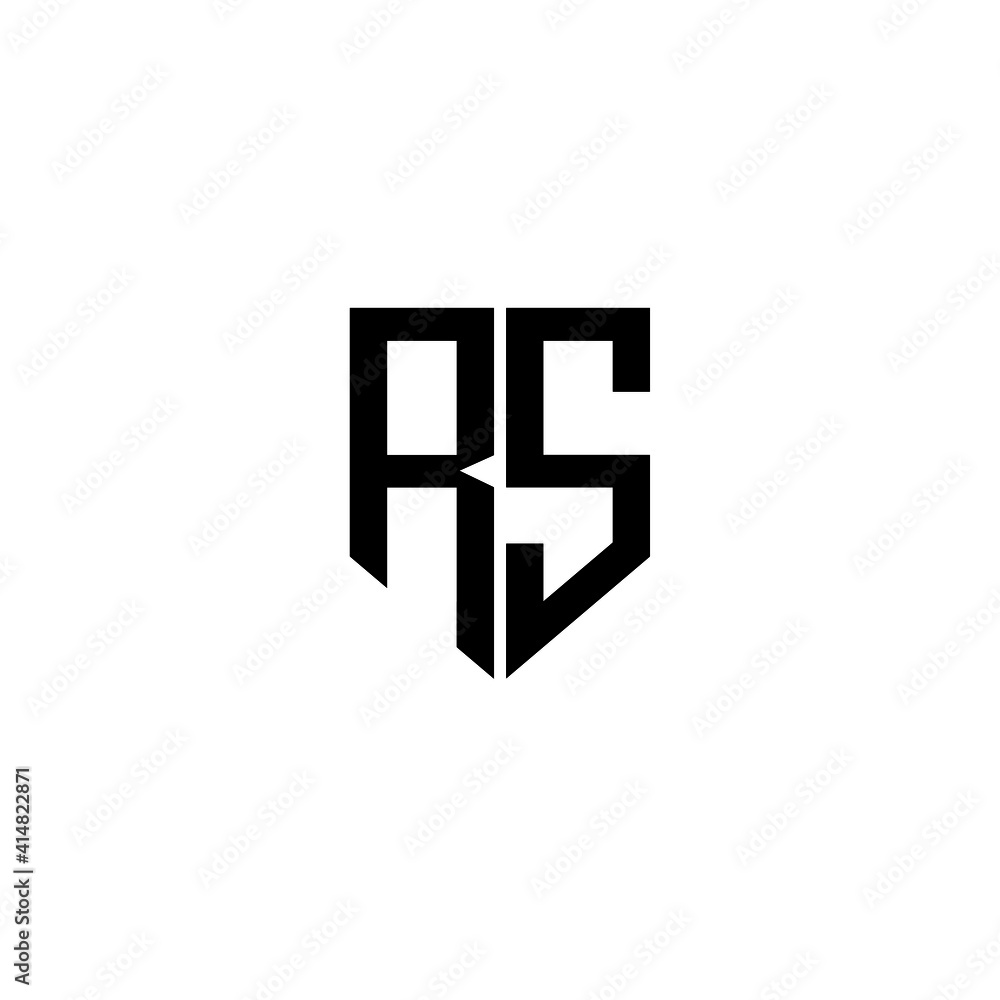 RS letter logo design with white background in illustrator, vector logo ...