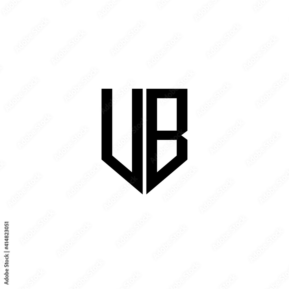UB letter logo design with white background in illustrator, vector logo ...