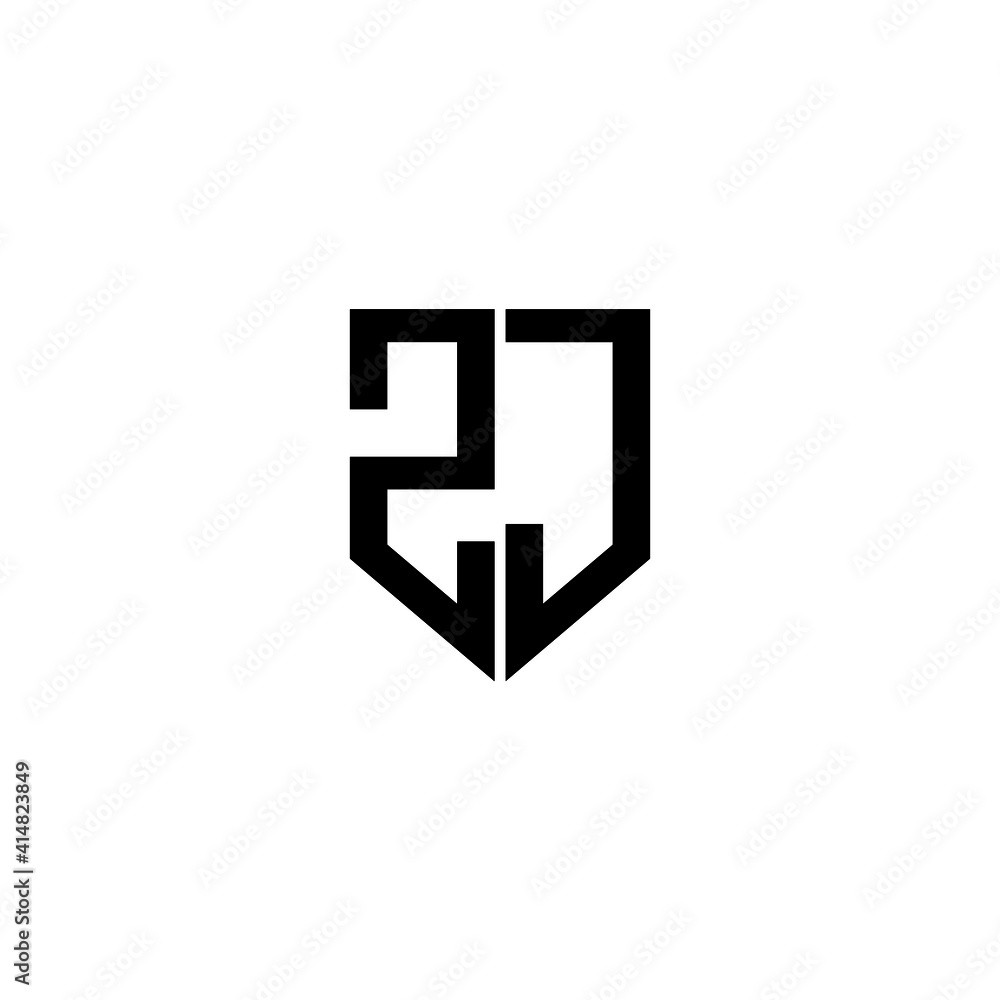 ZJ letter logo design with white background in illustrator, vector logo ...