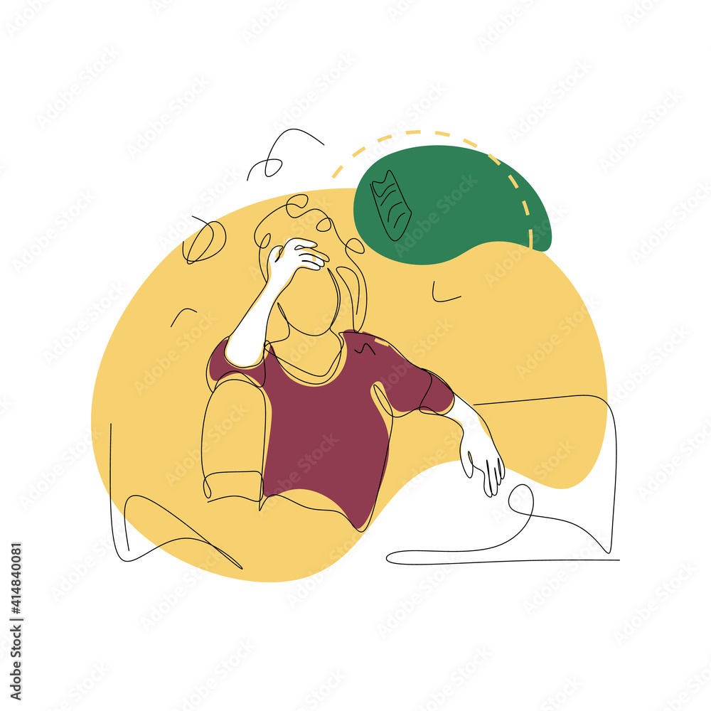 Stress Person Illustration Stock Illustration | Adobe Stock