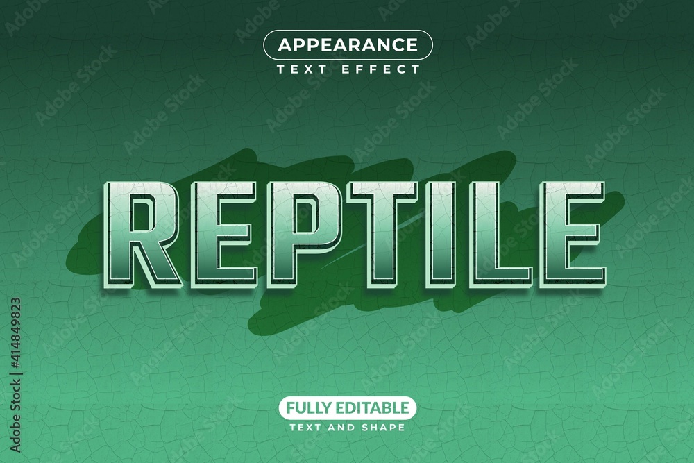 Editable Reptile Snake Texture Text Effect Style Stock Vector | Adobe Stock
