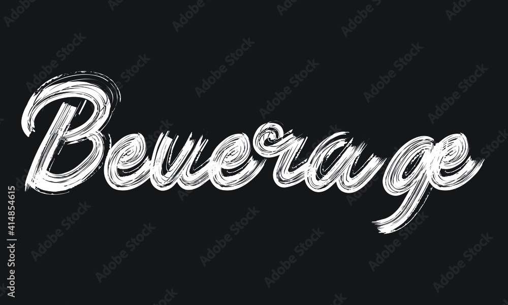 Beverage Handwritten restaurant and kitchen Brush font phrase ...