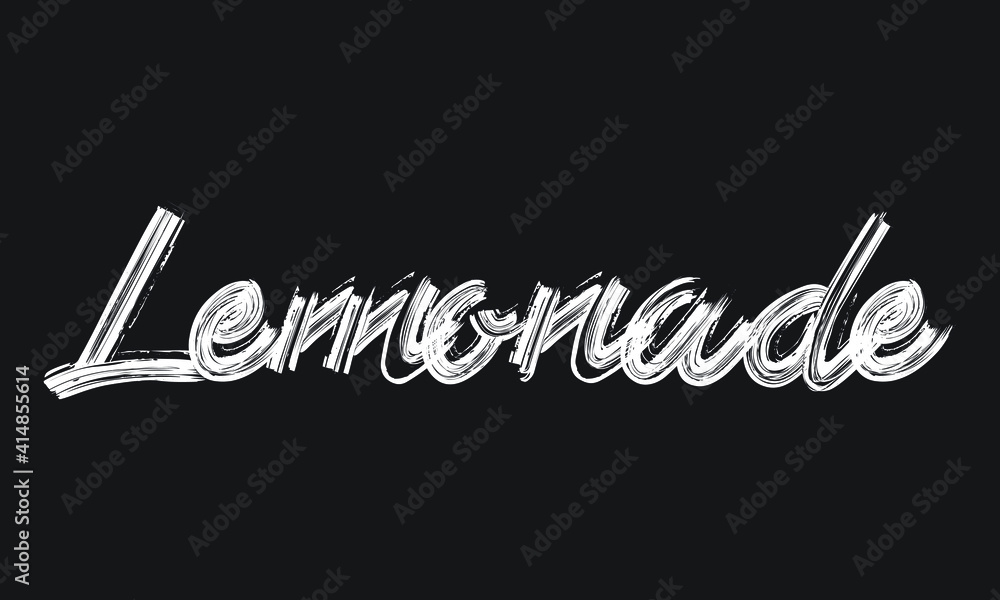 Lemonade Handwritten restaurant and kitchen Brush font phrase ...