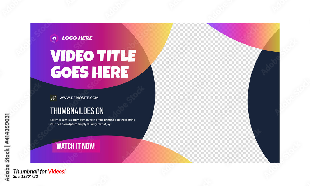 Editable video thumbnail design Fully editable video thumbnail designs ...