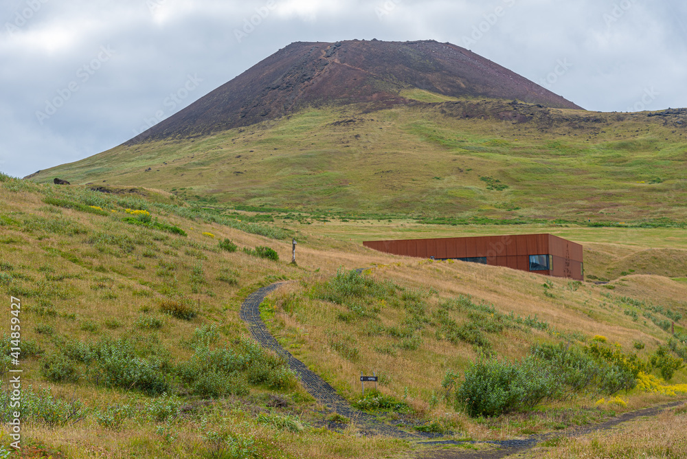 Eldheimar museum showcasing a house which was buried by volcanic ash ...