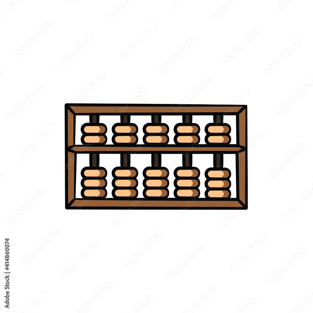 Abacus in drawing style isolated vector. Hand drawn object illustration ...
