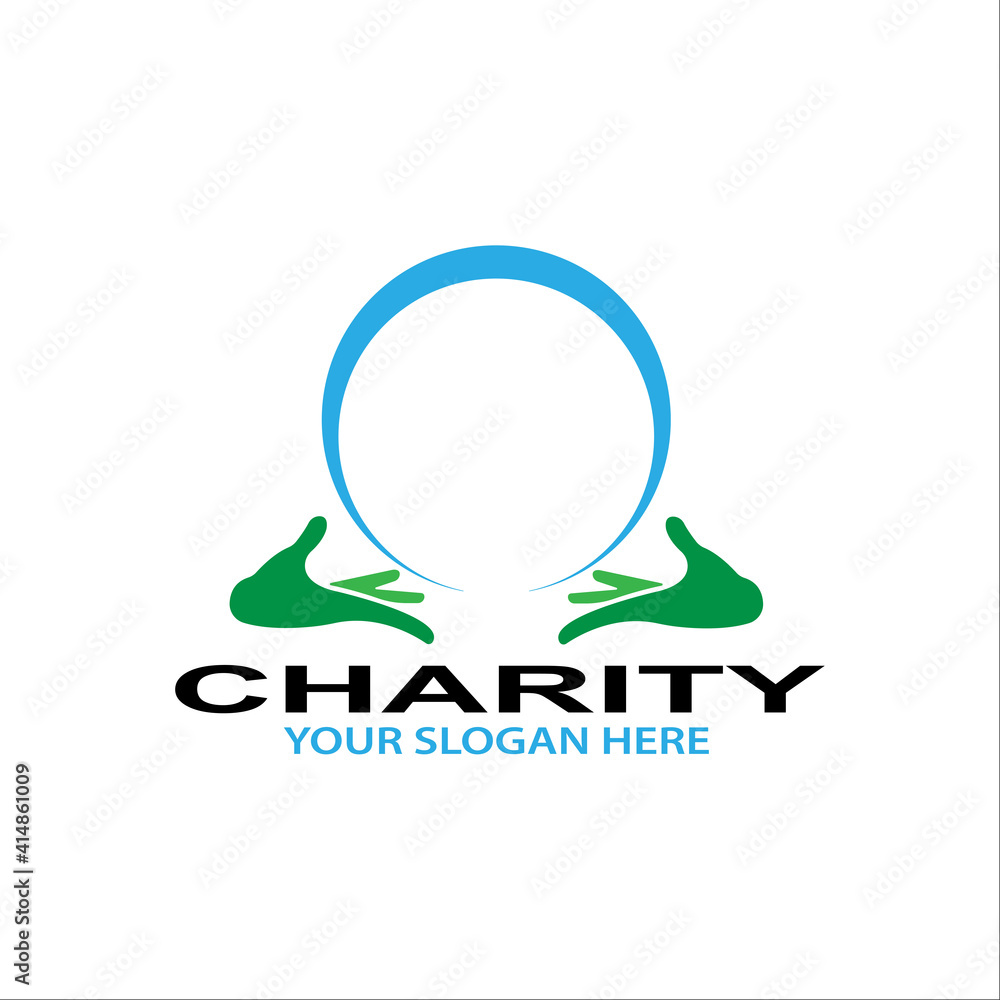 Charity and volunteer vector concept and logo design elements in a ...
