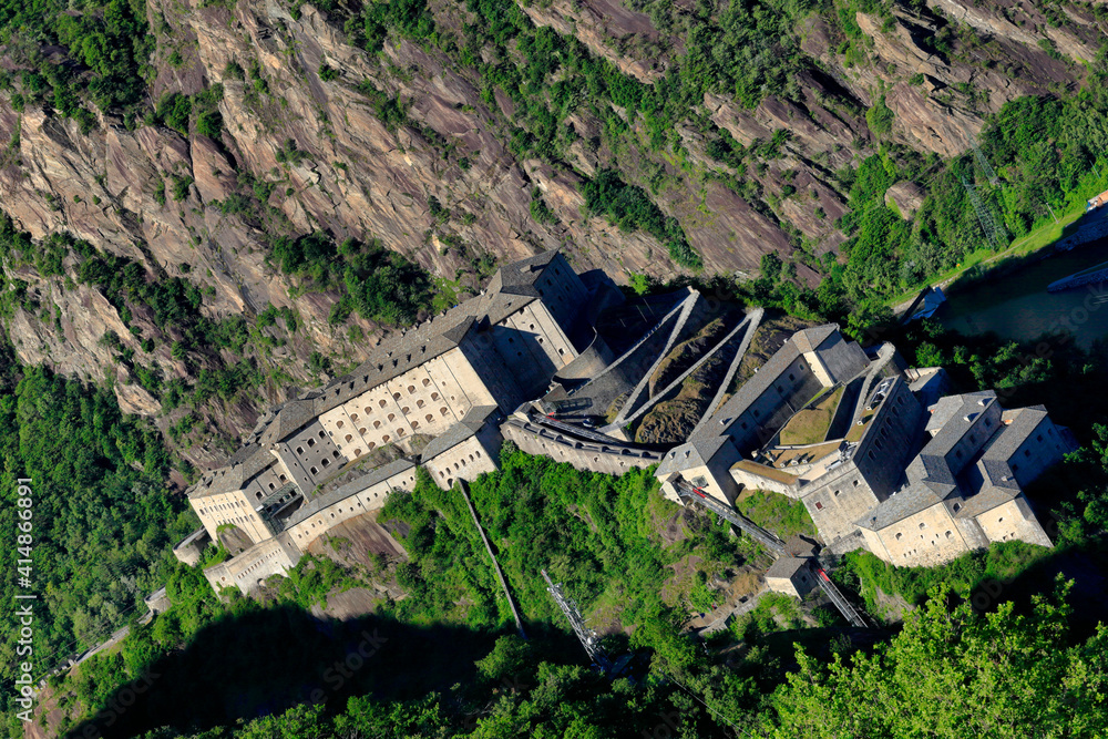 BARD, ITALY: Fort Bard is a fortified complex built in the 19th century ...