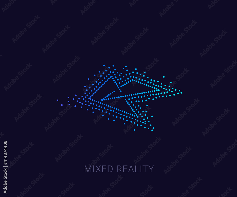 Unique Two triangles connected together logo. Abstract logo made of ...