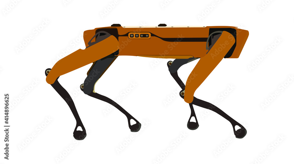 Mechanical robot dog Innovation in high technology Stock Vector | Adobe ...