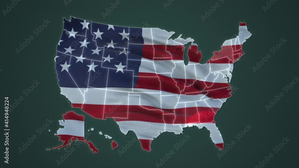 2d animated map showing the state of New York from the united state of ...