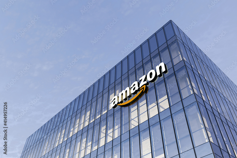 Seattle, WA, USA. February 18, 2021, Editorial Use Only, 3D CGI. Amazon ...