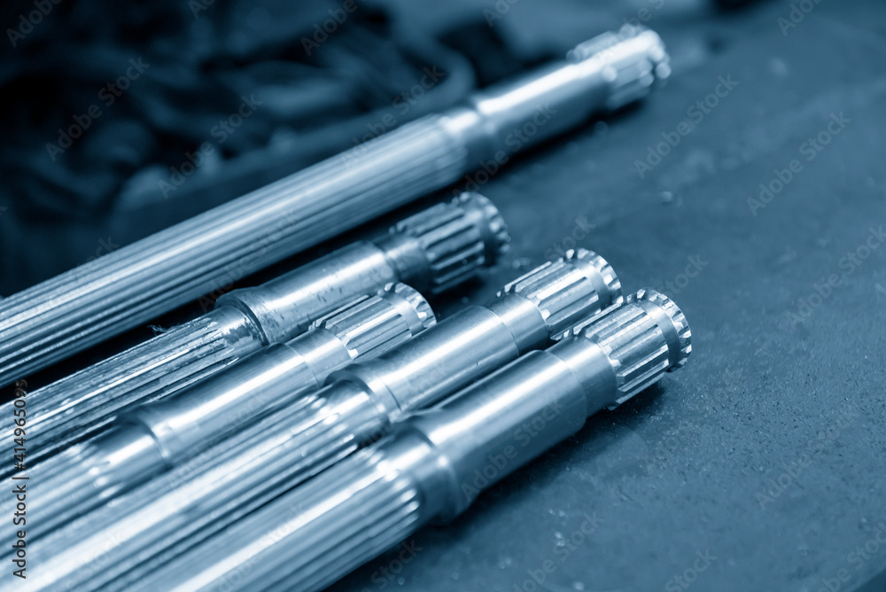 The spare parts of spline shaft part. The automotive parts ...