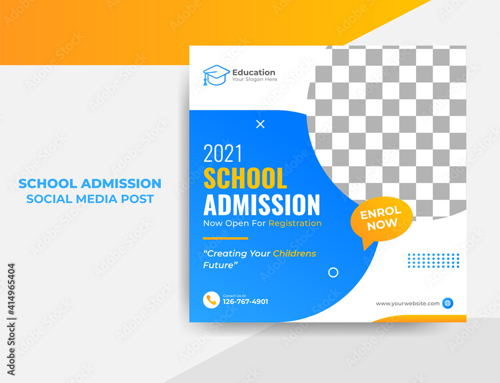 school university education social media post flyer and web banner ...