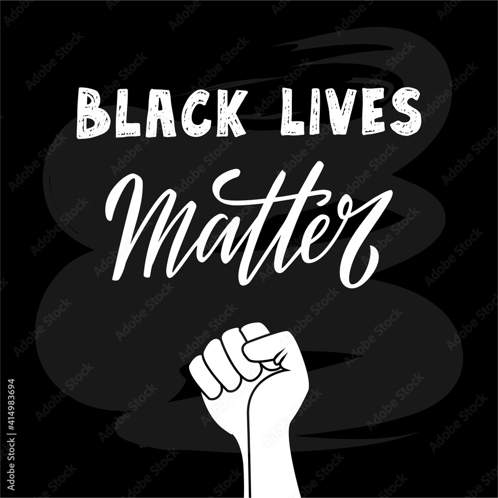 Vector illustration of black lives matter lettering for banner ...