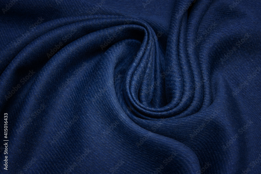 Navy blue fabric texture background top view. Crumpled Cloth Blank Background Stock Photo ...