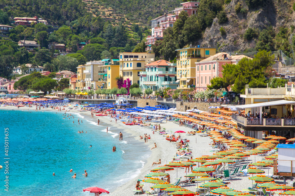 Picturesque coastal village of Monterosso al Mare, Cinque Terre, Italy ...