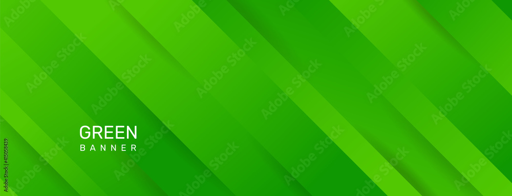 Green banner with diagonal stripes pattern. - Vector. Stock Vector ...