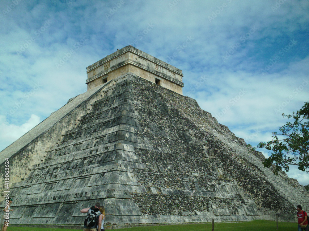 chichen itza pyramid at chichen itza Stock Photo | Adobe Stock
