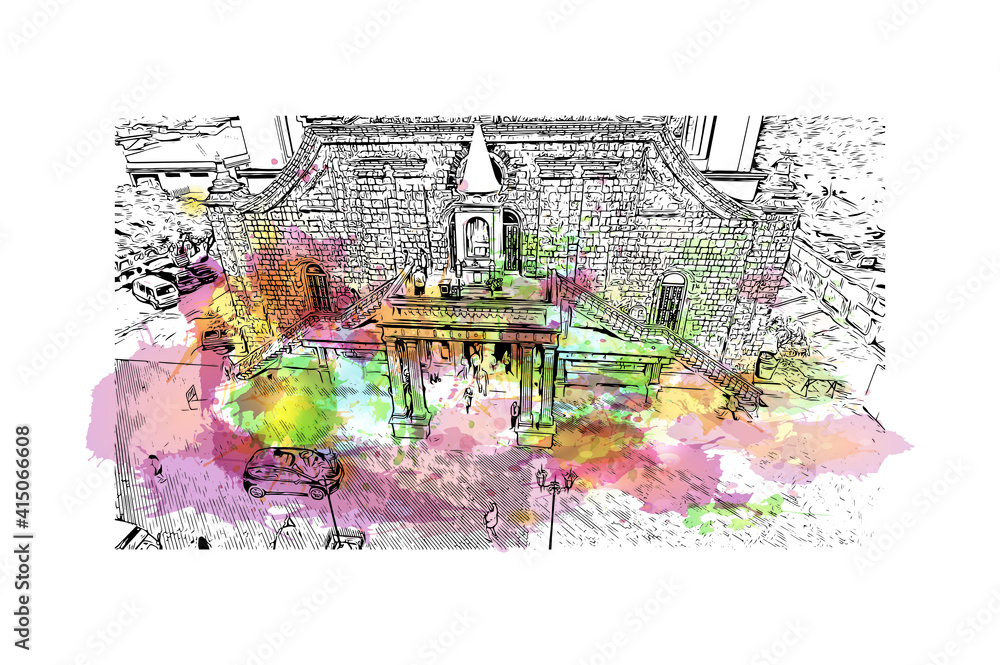 Building view with landmark of Iloilo is on Panay Island in the ...