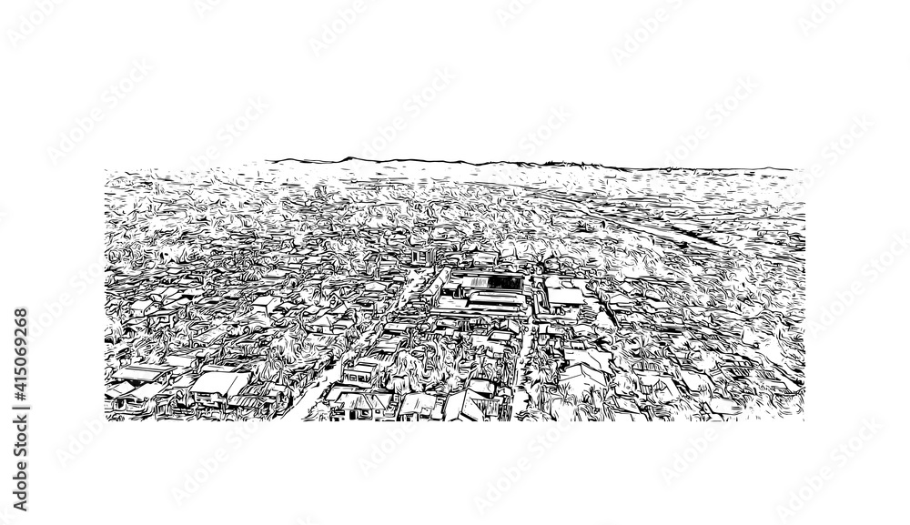 Building view with landmark of Iloilo is on Panay Island in the ...