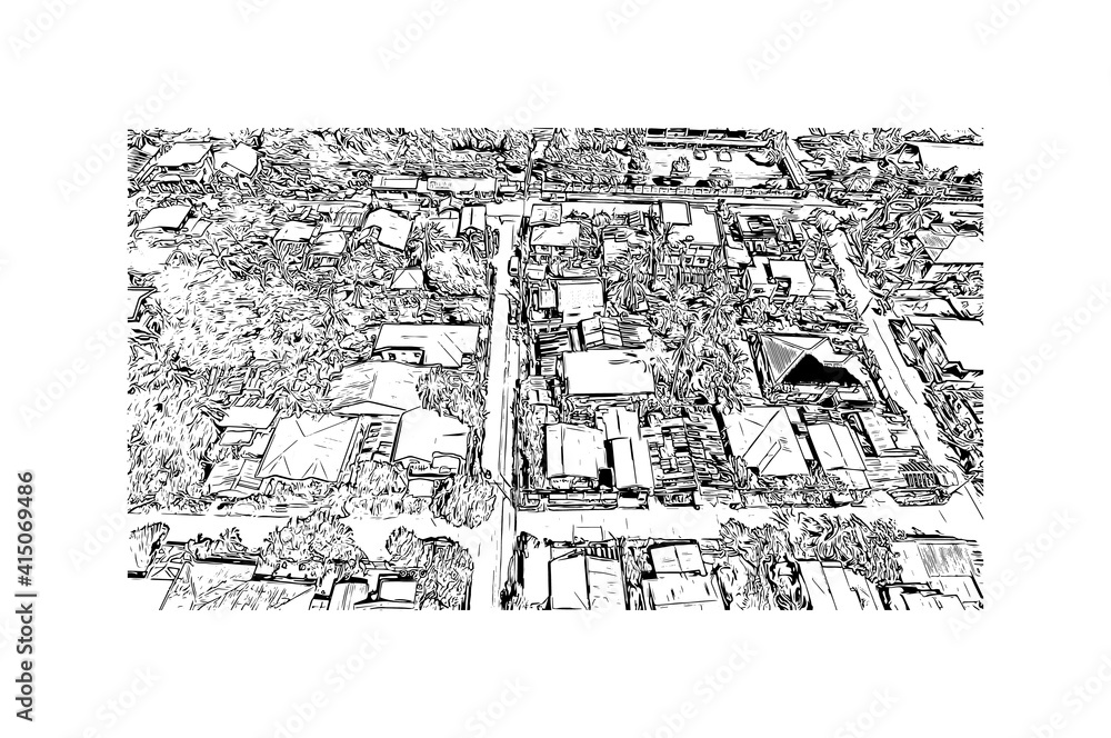 Building view with landmark of Iloilo is on Panay Island in the ...