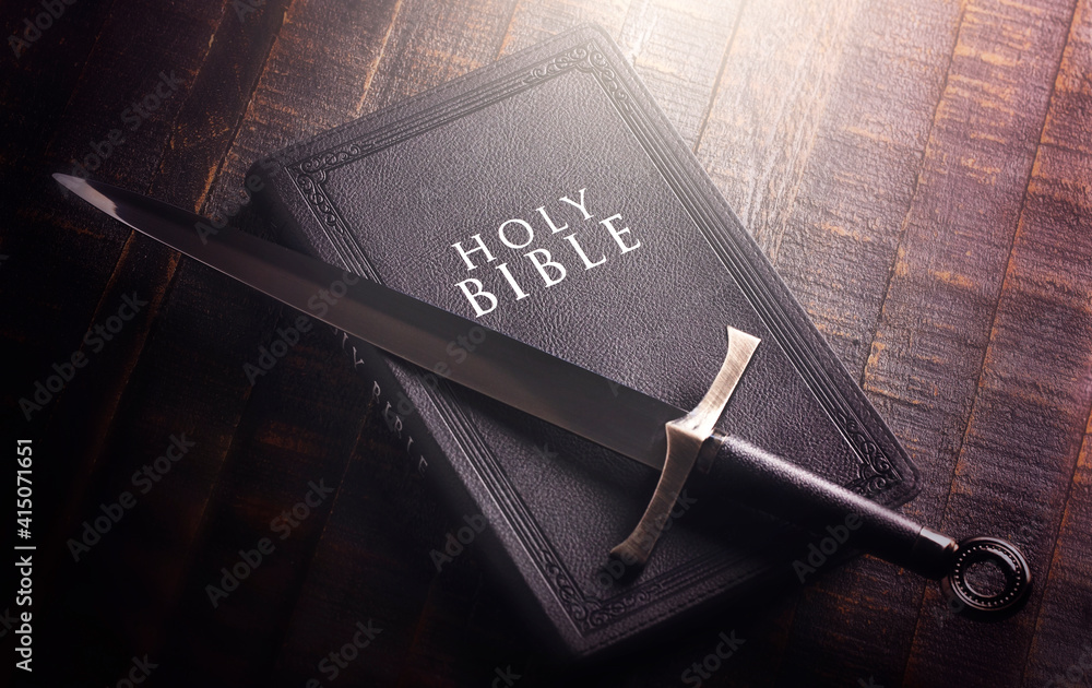 The Sword of the Spirit is the Word of God the Bible Stock Photo ...